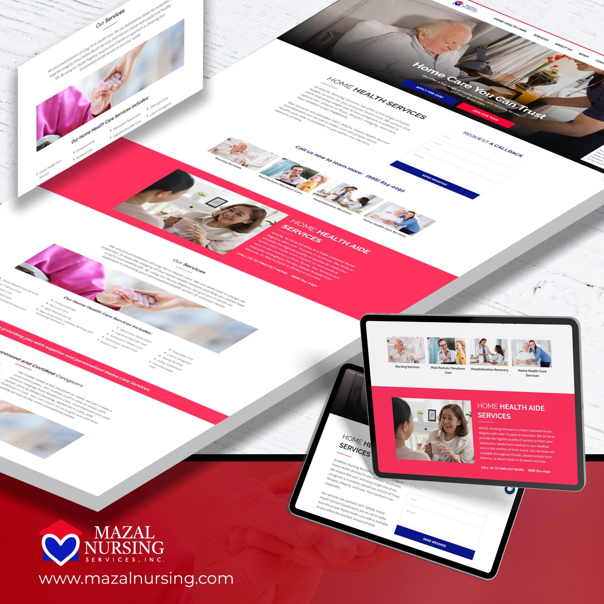 Mazal Nursing Services WordPress Website Development Case Home Health ...